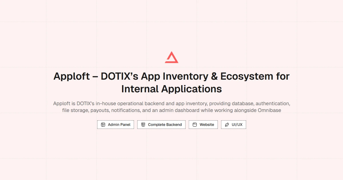Apploft – DOTIX’s App Inventory & Ecosystem for Internal Applications ...